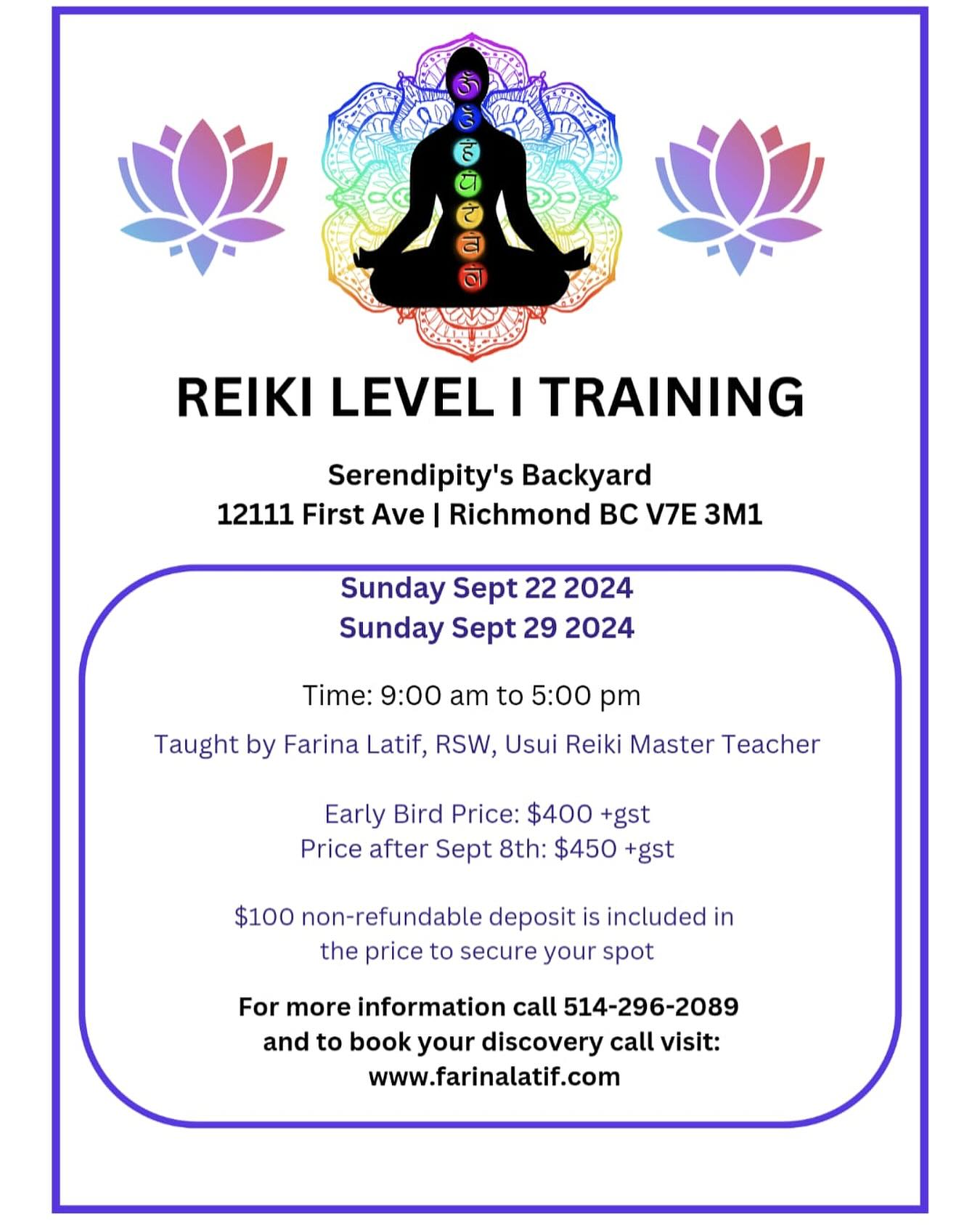 Usui Reiki Level 1 Training - Day 1 - Serendipity's Backyard